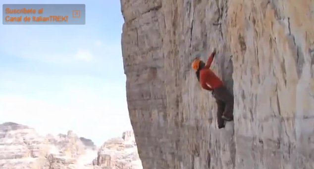 [VIDEO] Alexander Huber free solo in der "Hasse Brandler" (7a ...
